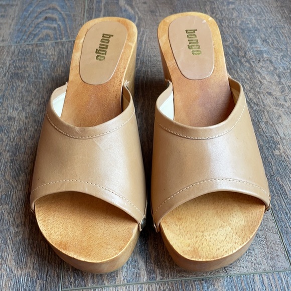 BONGO | Shoes | Vintage 99s Bongo Woodenleather Clogs | Poshmark